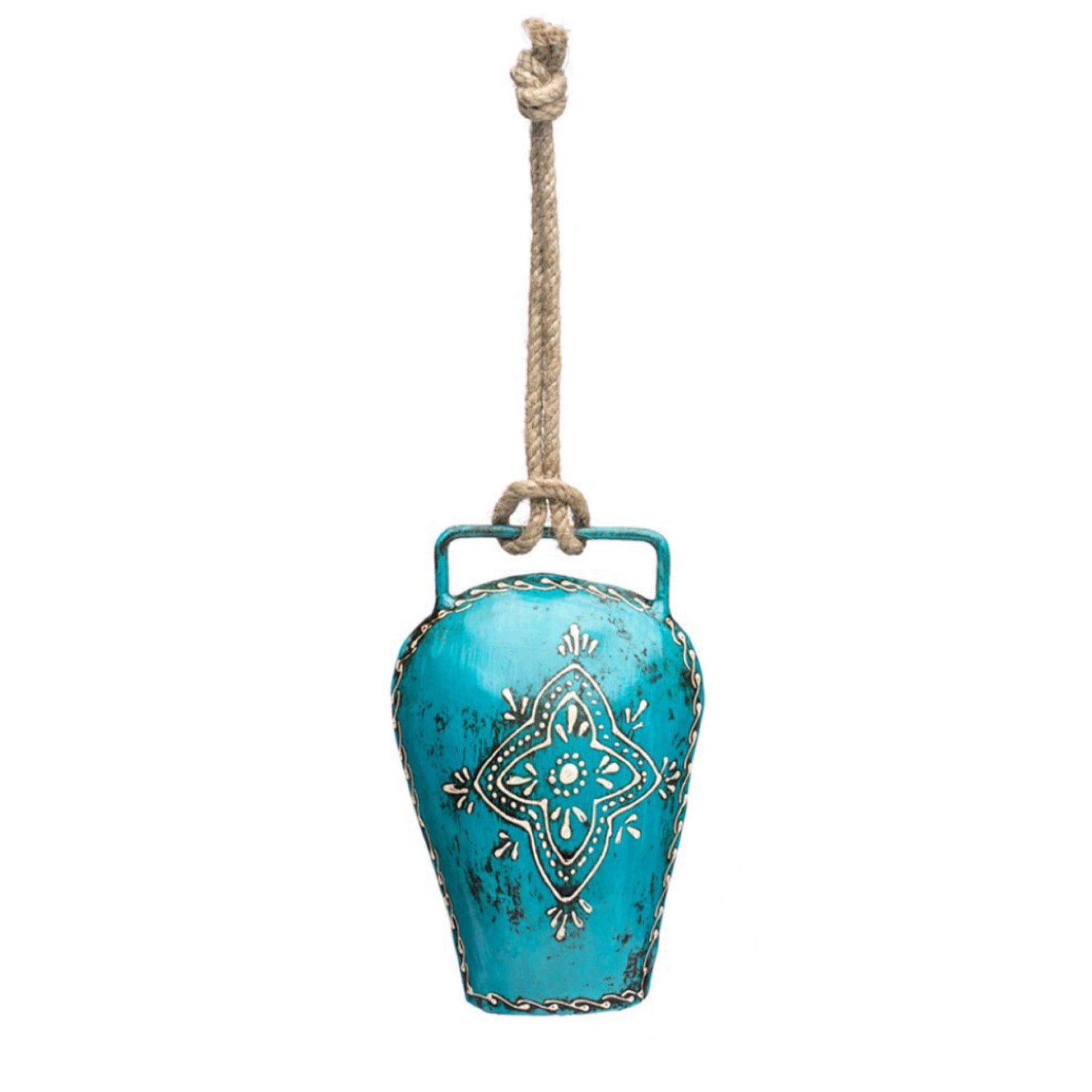Teal Cow Bell - Henna Design | Moody's Gifts